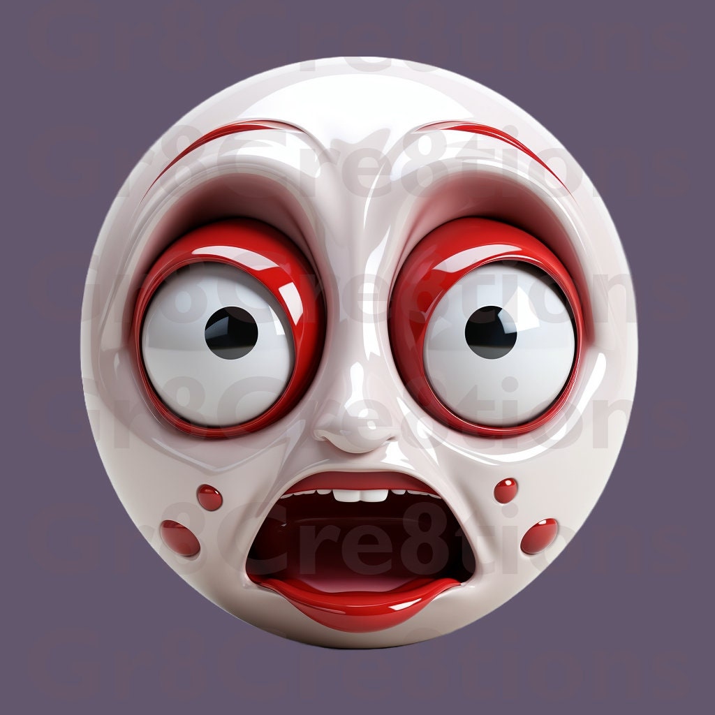 Drama Pack #27 - 5 Dramatic 3D Emojis, 2048x2048, Drama & Clown ...