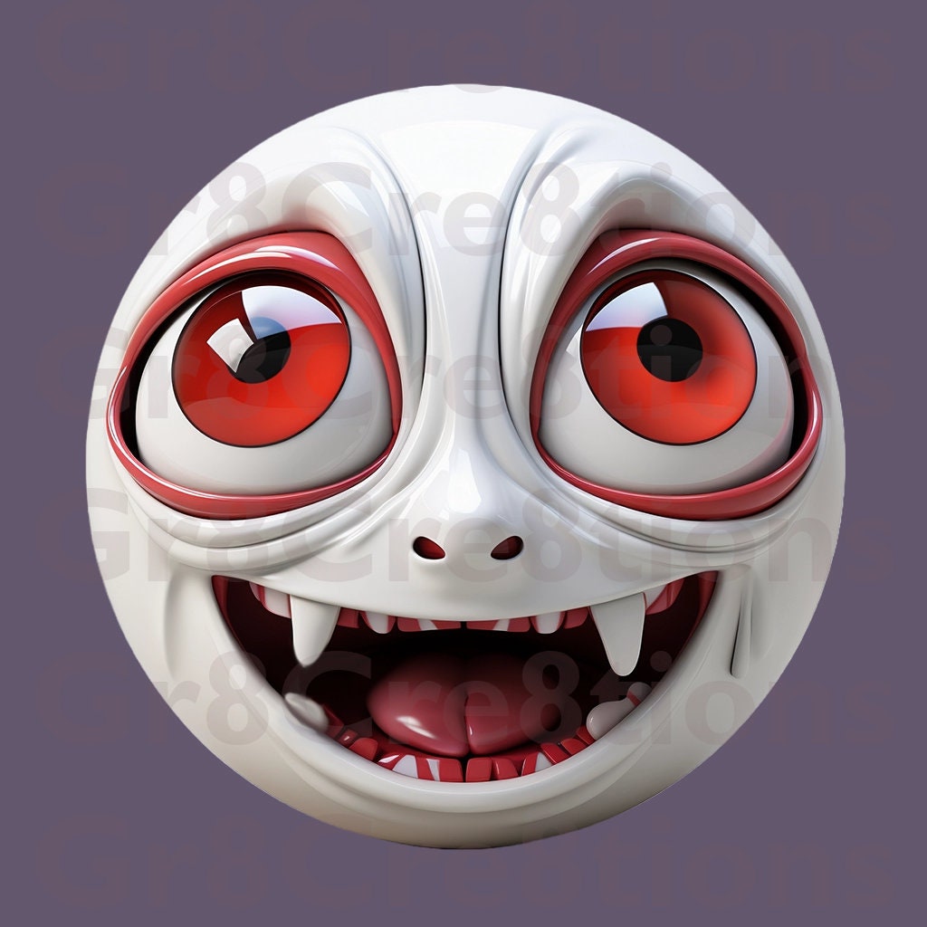 Drama Pack #20 - 5 3D White Emojis, 2048 by 2048 PNG, Drama Collection ...