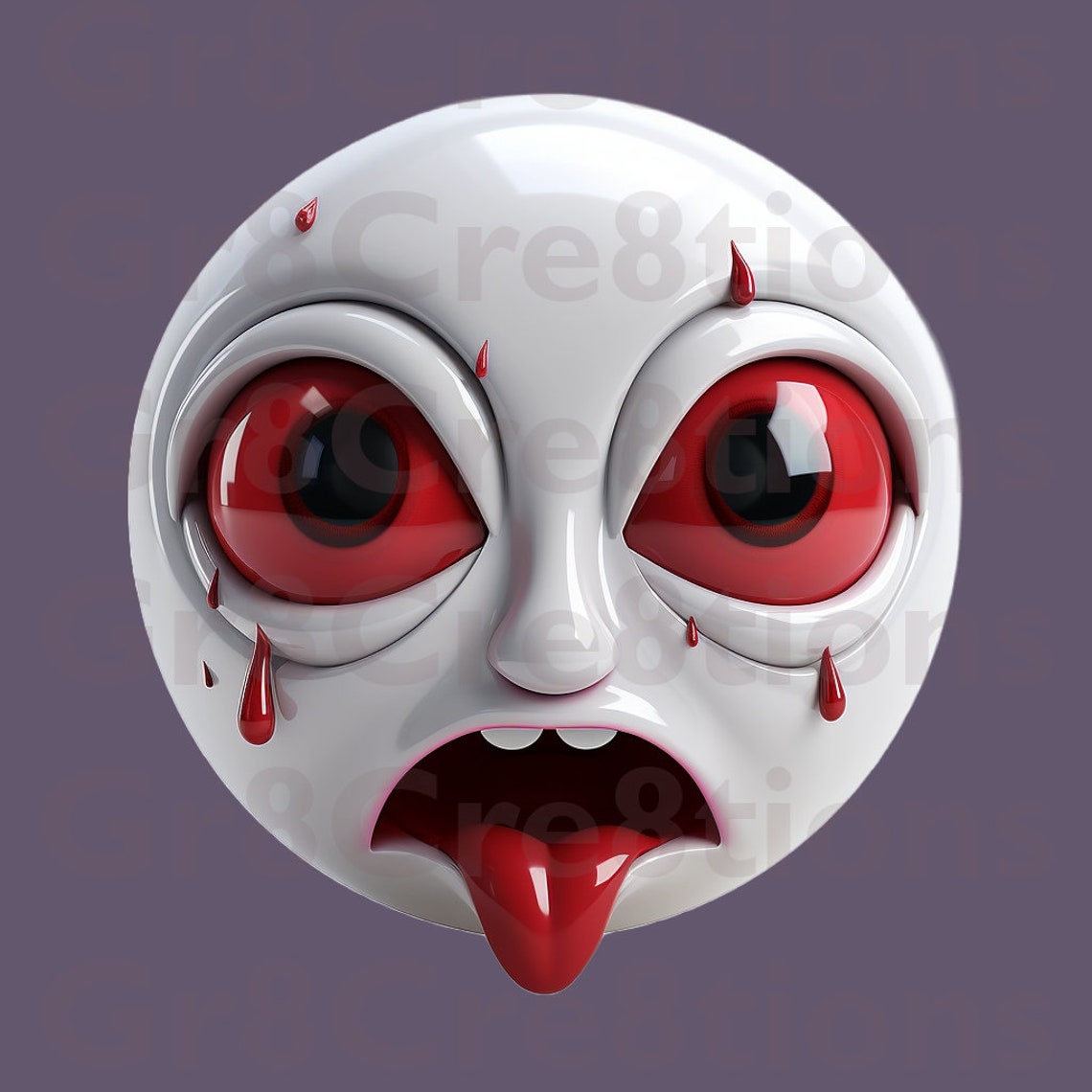 Drama Pack #13 - 5 3D White Emojis, Unique Expressions, 2048x2048 PNG ...