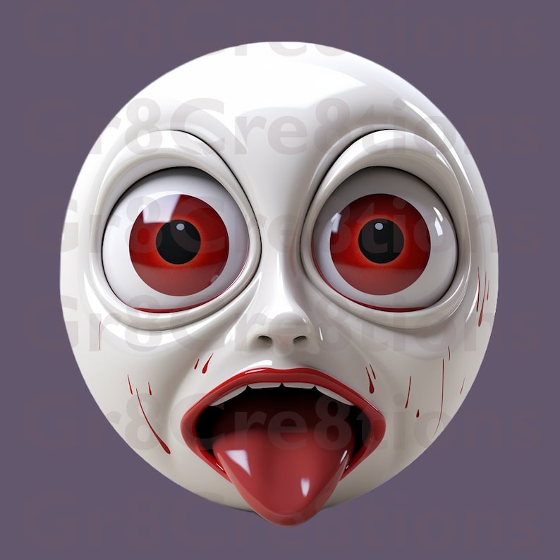 Drama Pack #23 - 5 3D White Emojis, 2048 by 2048, Drama Emoji Art ...