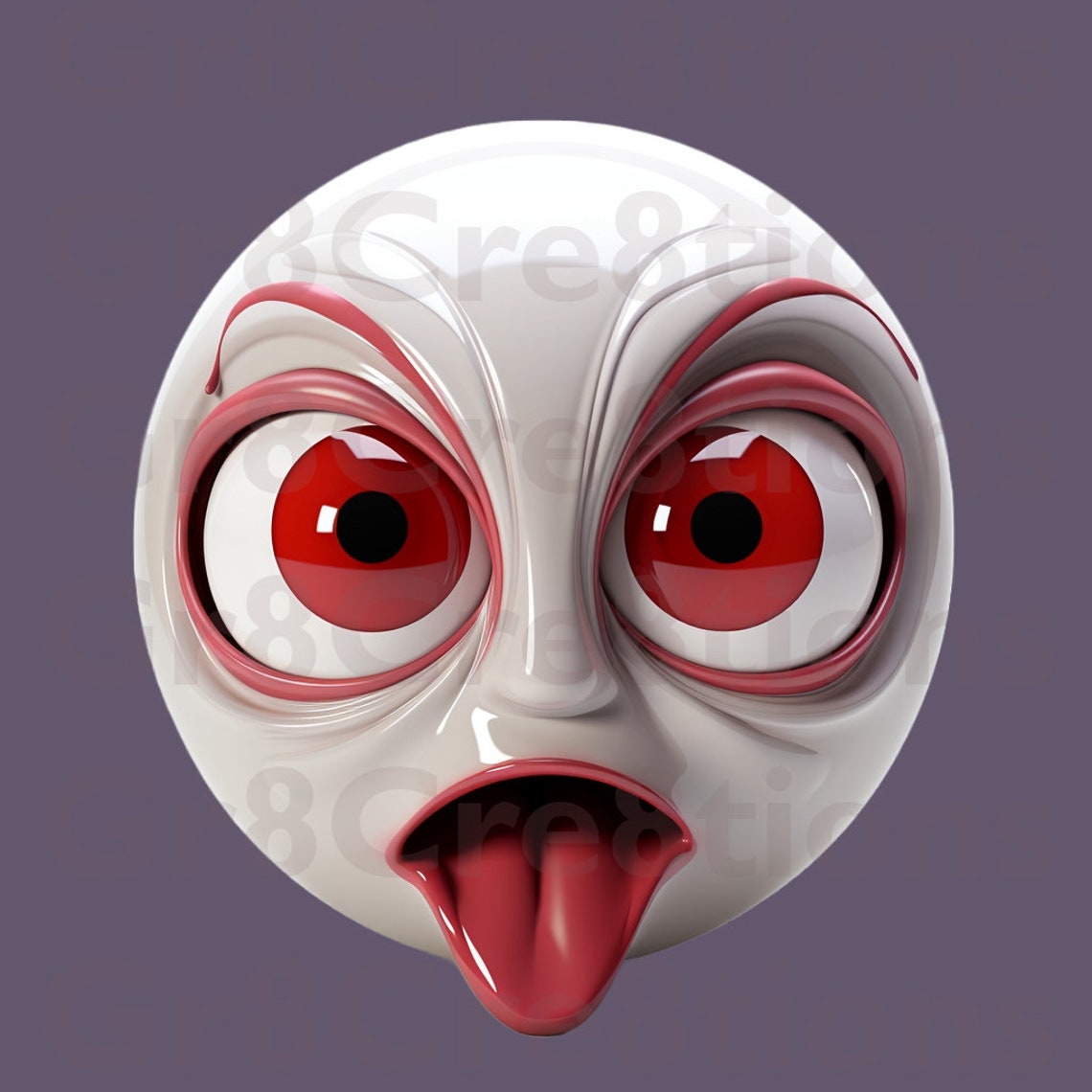 Drama Pack #13 - 5 3D White Emojis, Unique Expressions, 2048x2048 PNG ...