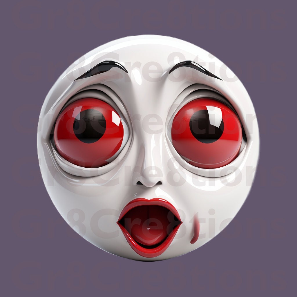 Drama Pack #11 - 5 3D White Emojis, Dramatic Expressions, 2048 X 2048 ...