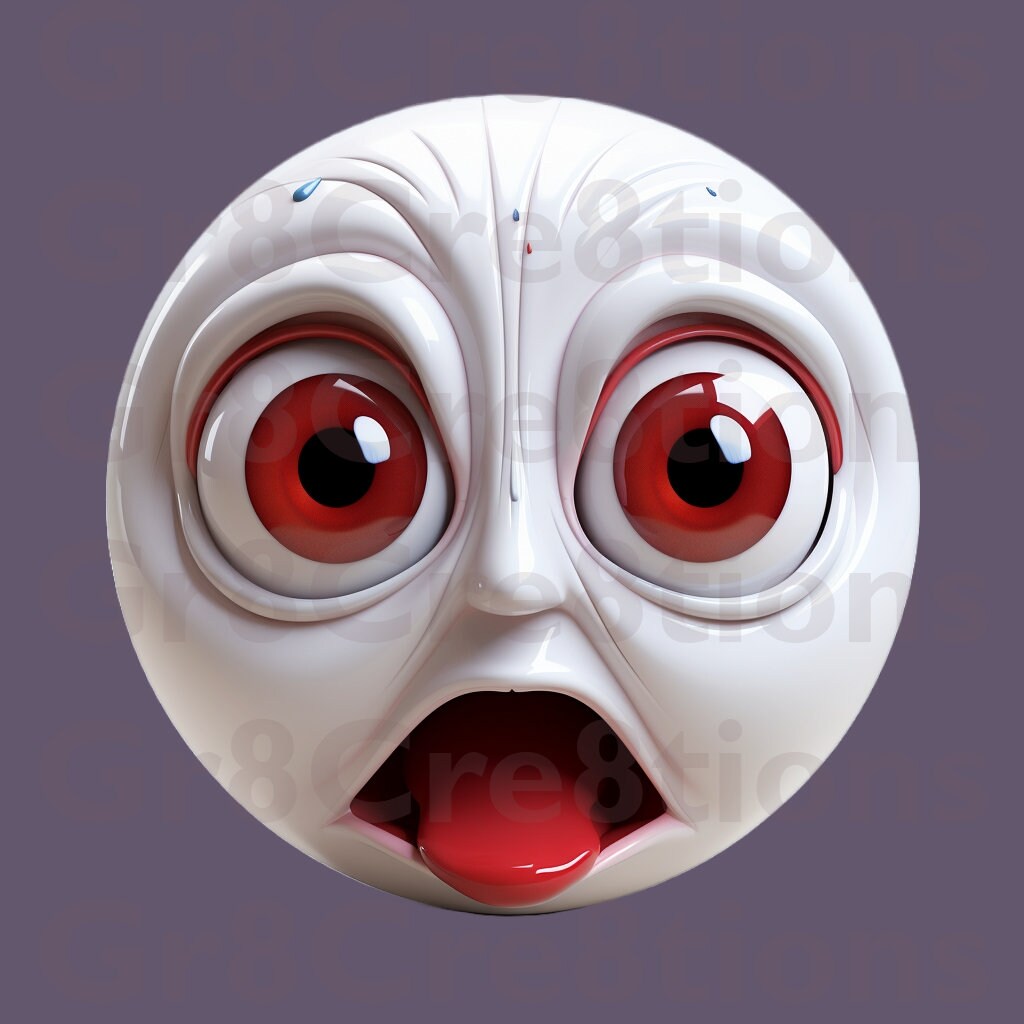 Drama Pack #3 - 3D White Emojis Set, 5 Expressive Faces, 2048x2048 PNG ...