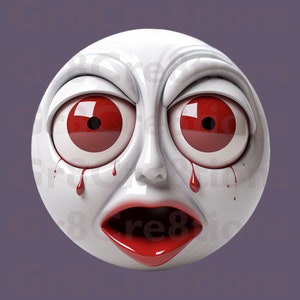 Drama Pack #14 - 5 Dramatic 3D White Emojis, 2048x2048 PNG, Instant ...
