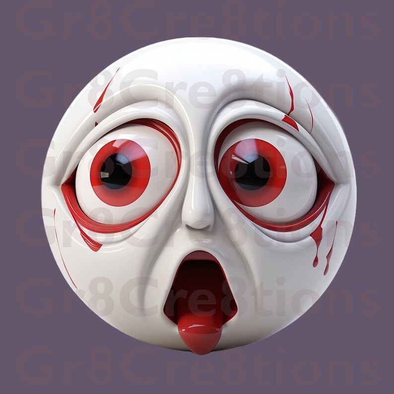 Drama Pack #1 - 5 Unique 3D White Emojis, Expressive Faces, 2048x2048 ...