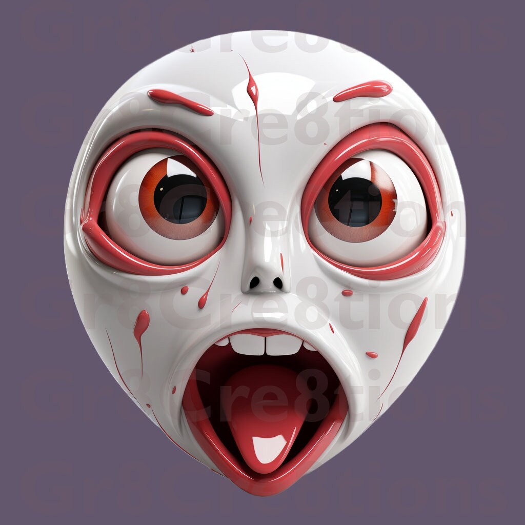 Drama Pack #11 - 5 3D White Emojis, Dramatic Expressions, 2048 X 2048 ...