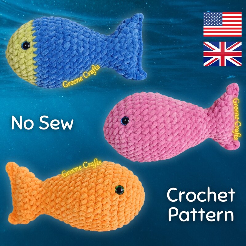 Crochet Fish Pattern - Etsy
