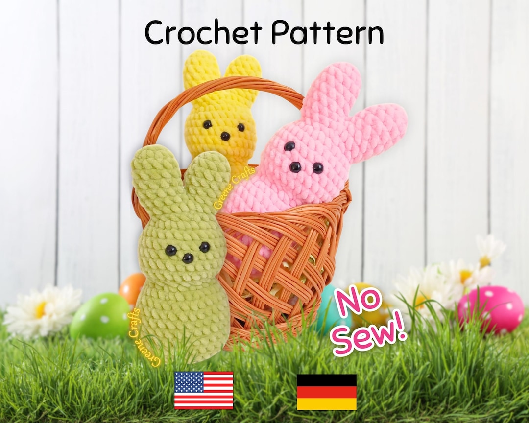 Crochet Pattern: No Sew Mini Bunny – Easter Amigurumi for Beginners ...
