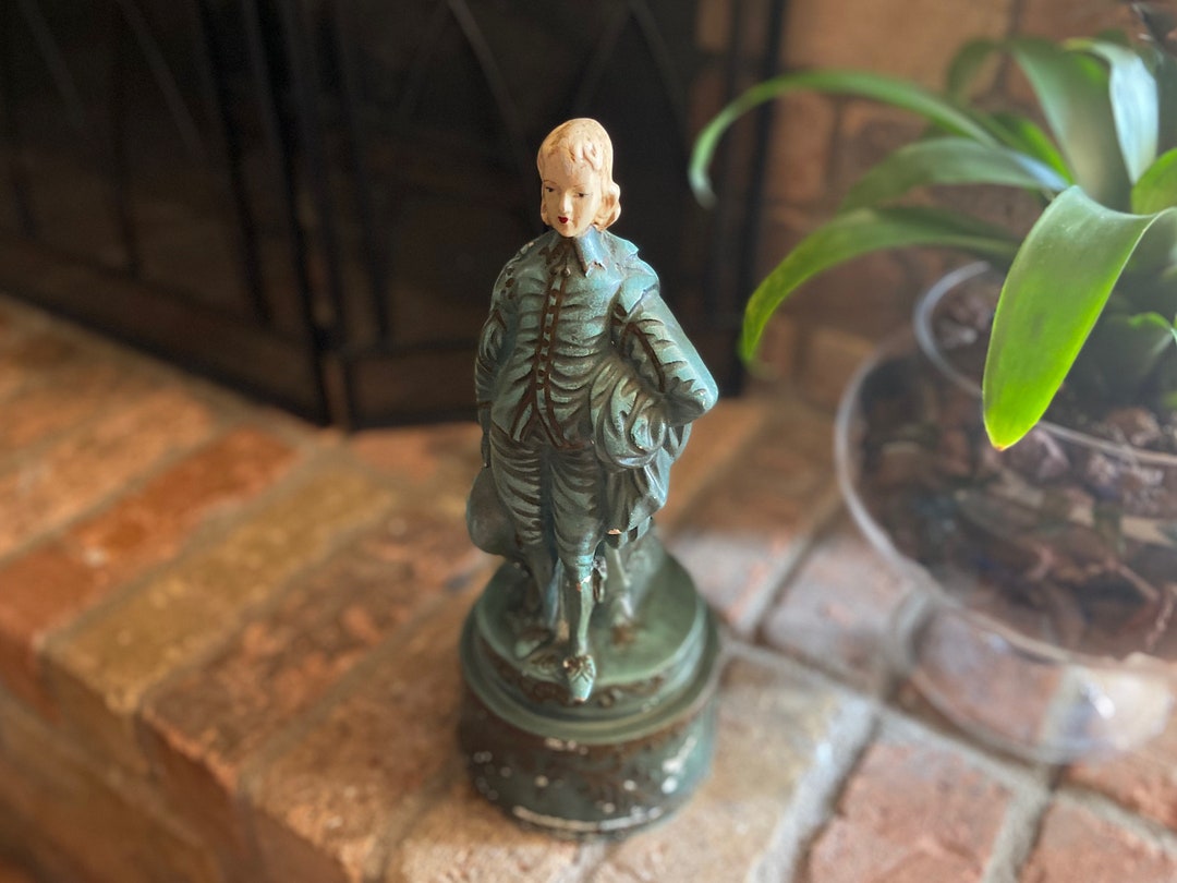 18th Century Style 13" Tall Female in Men's Clothing Statue Vintage ...