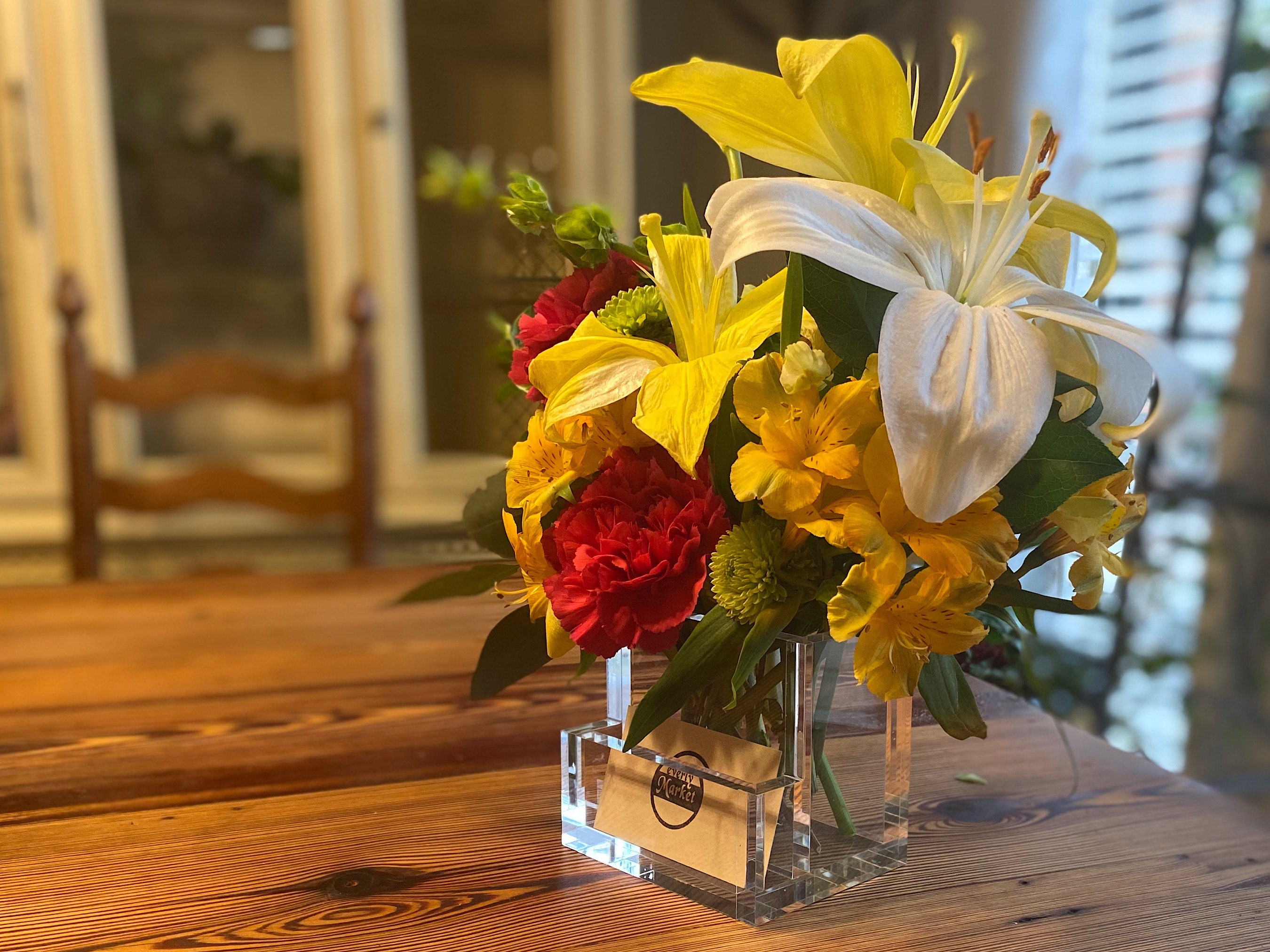 Clear Acrylic Business Card Holder Vase Office Desk Decor - Etsy