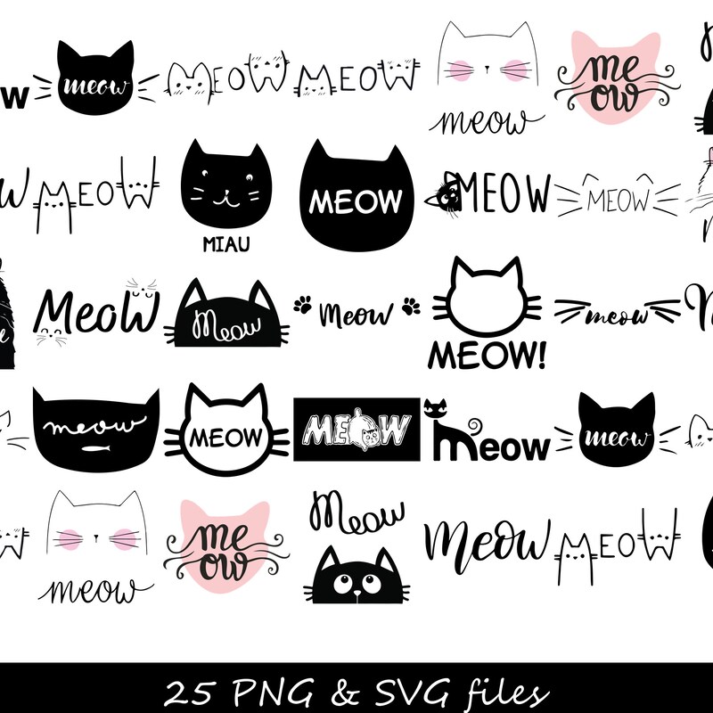 Meow Template Tshirt - Etsy UK