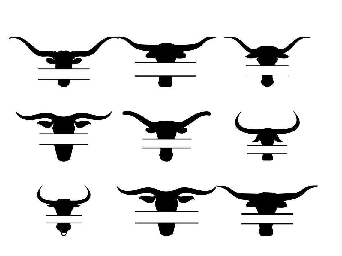 Texas Longhorn Monogram SVG, Texas Longhorn SVG, Bull Monogram Svg ...