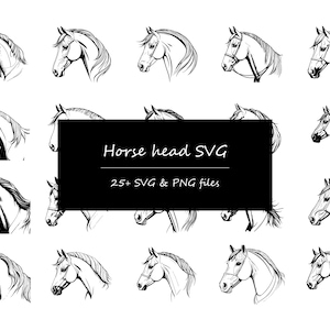 Horse Head SVG Horse Face SVG Horse SVG Bundle Horse - Etsy