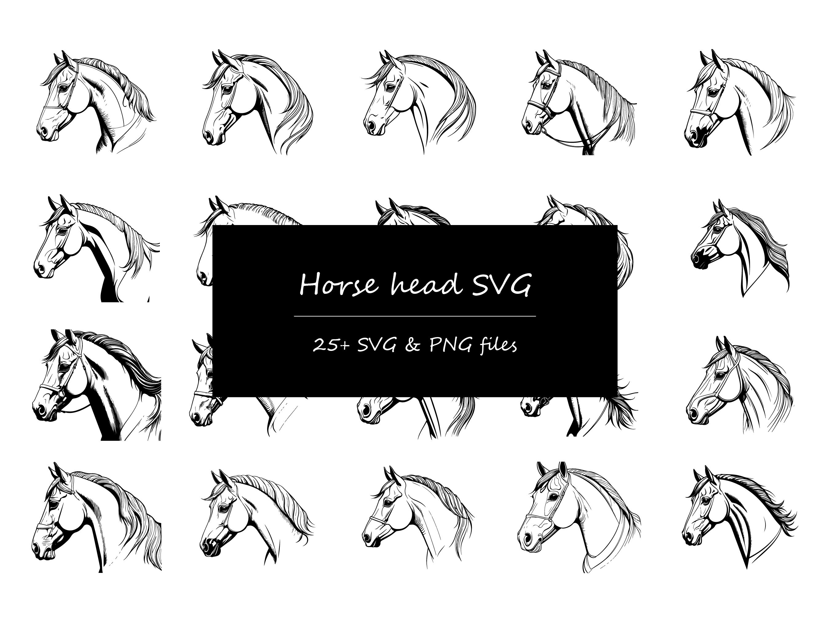 Horse Head SVG Horse Face SVG Horse SVG Bundle Horse - Etsy