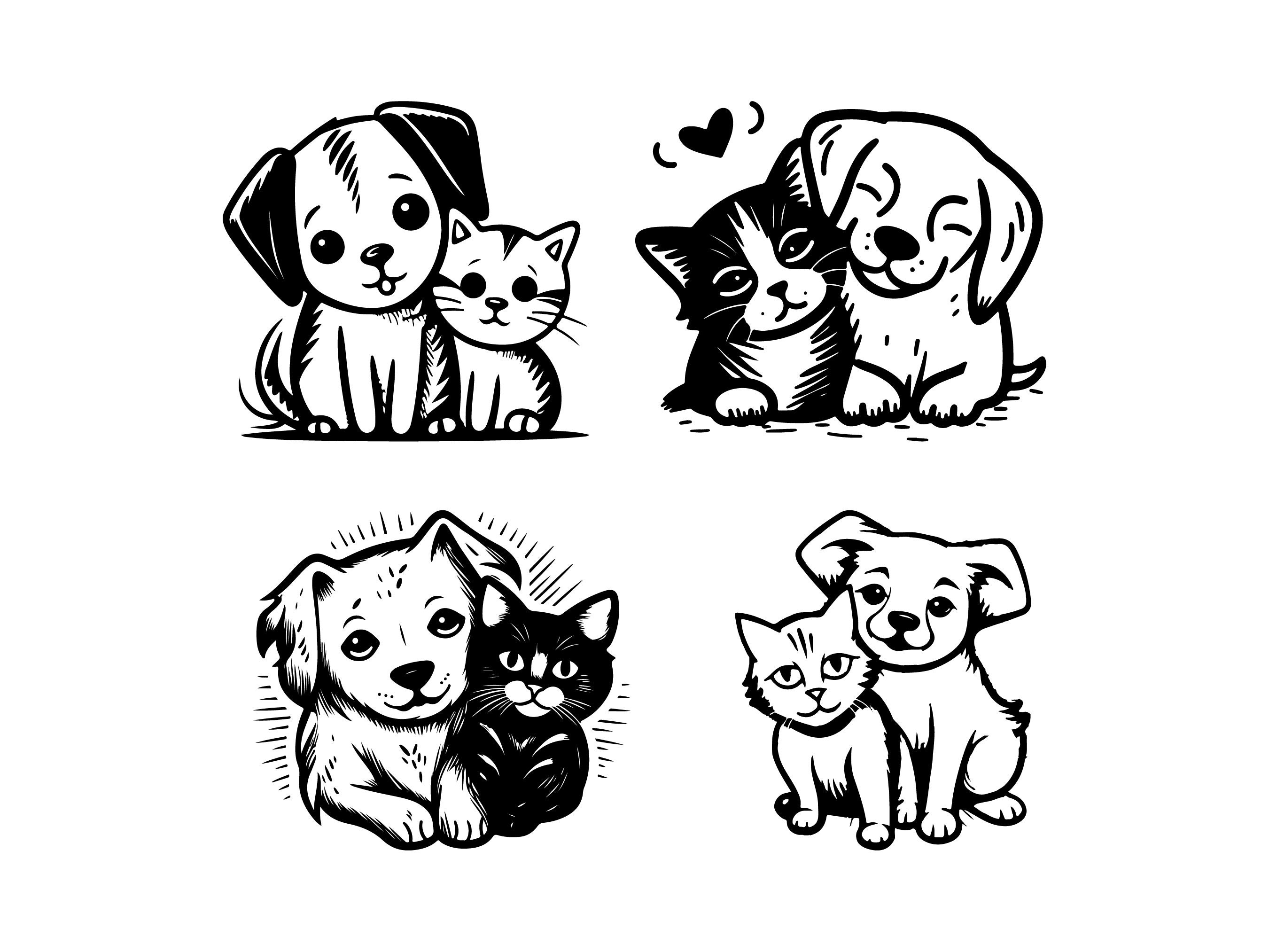 Dog and Cat SVG Bundle Dog SVG Cat SVG Cat Dog Svg Dog and - Etsy Australia