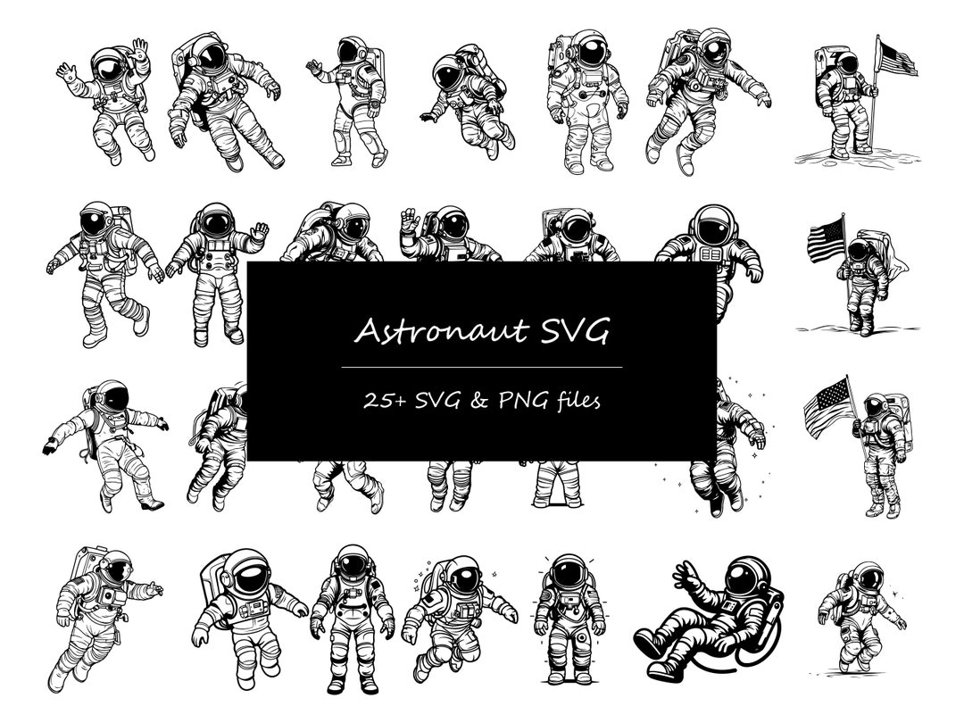 Astronaut Svg Bundle, Astronaut Birthday Svg, Space Svg, Astronaut Cut ...