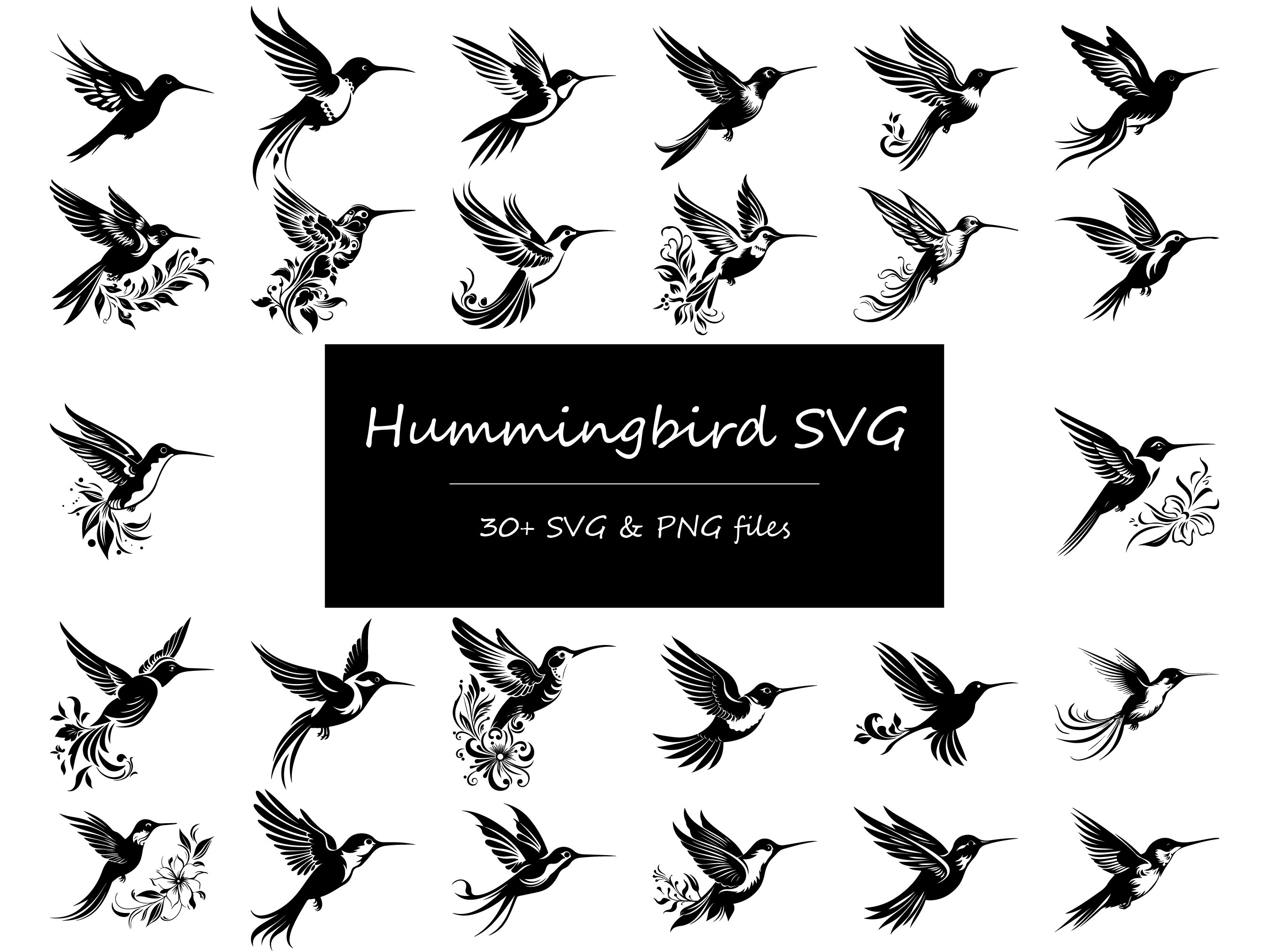 Hummingbird SVG, Bird SVG, Hummingbird Silhouette SVG, Hummingbird ...