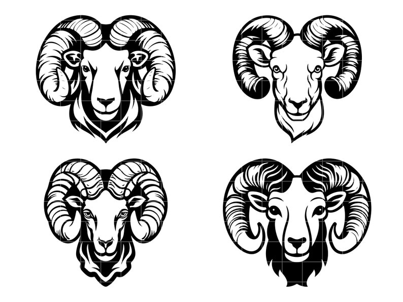 Ram Head SVG, Ram SVG, Ram Skull SVG, Horned Ram Svg, Ram Head ...
