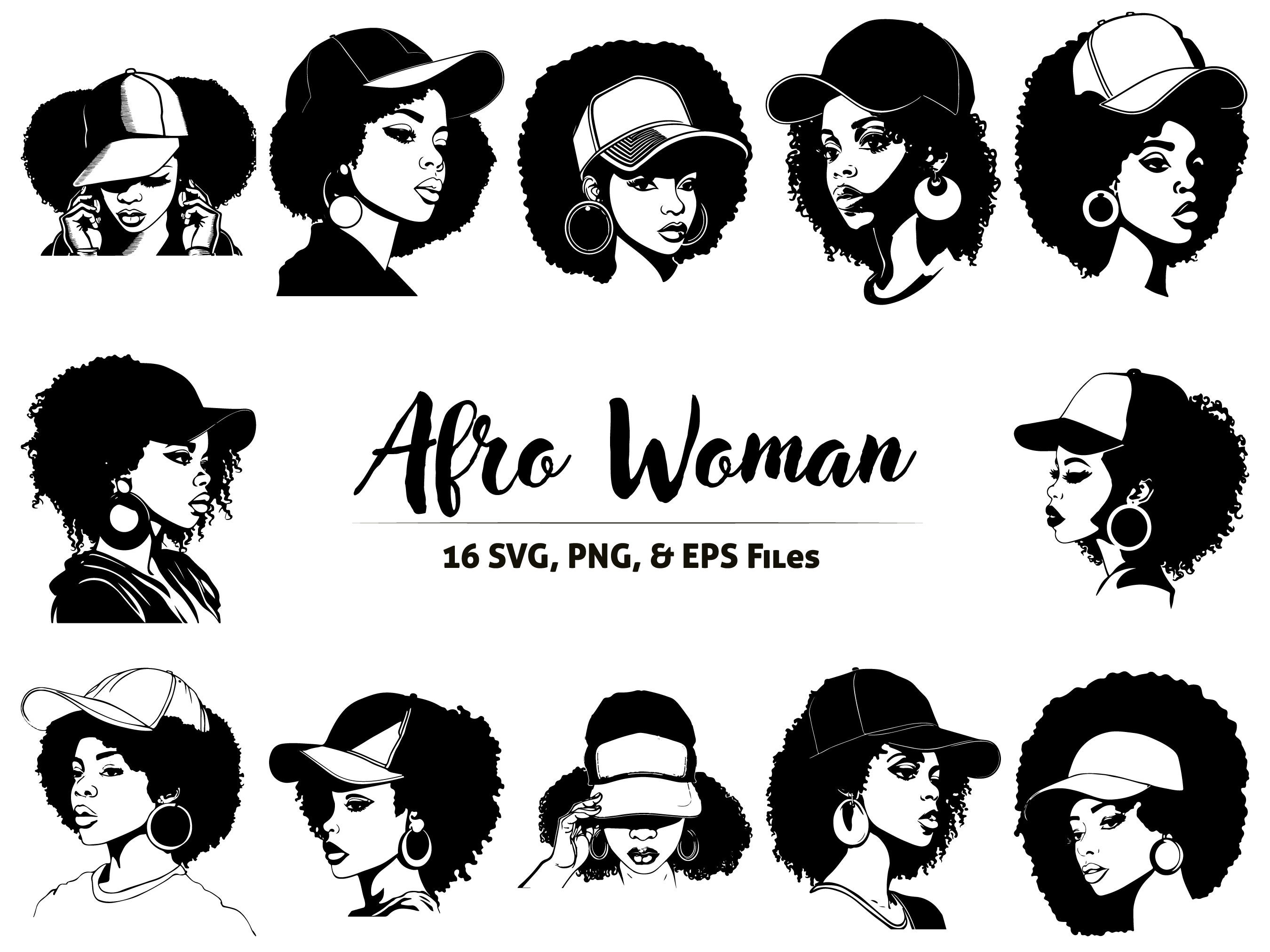 Black Woman Svg Afro Woman Svg Black Woman Silhouette Svg Etsy