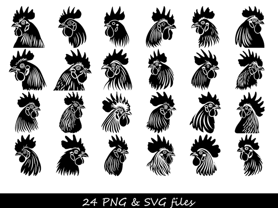 Rooster SVG, Chicken SVG, Hen SVG, Chickens Svg, Chicken Face Svg ...