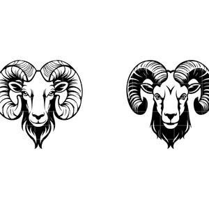 Ram Head SVG, Ram SVG, Ram Skull SVG, Horned Ram Svg, Ram Head ...