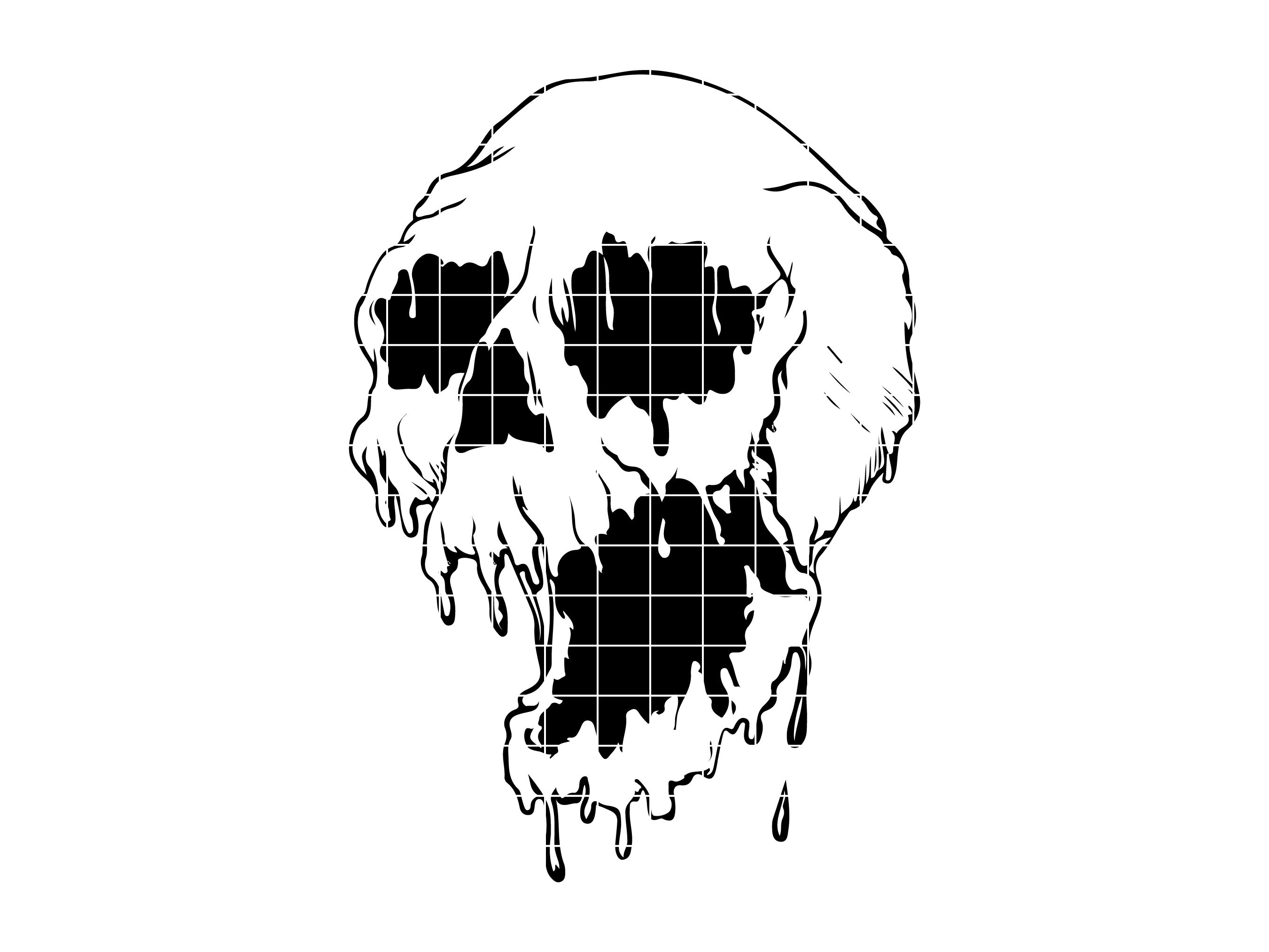 Dripping Skull SVG, Melting Skull SVG, Sugar Skull SVG, Skull Svg ...