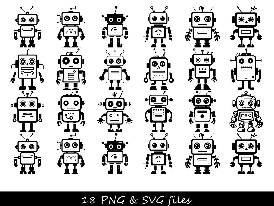 Robot SVG, Robot PNG, Roblox Robot SVG, Robot Factory Svg, the Wild ...