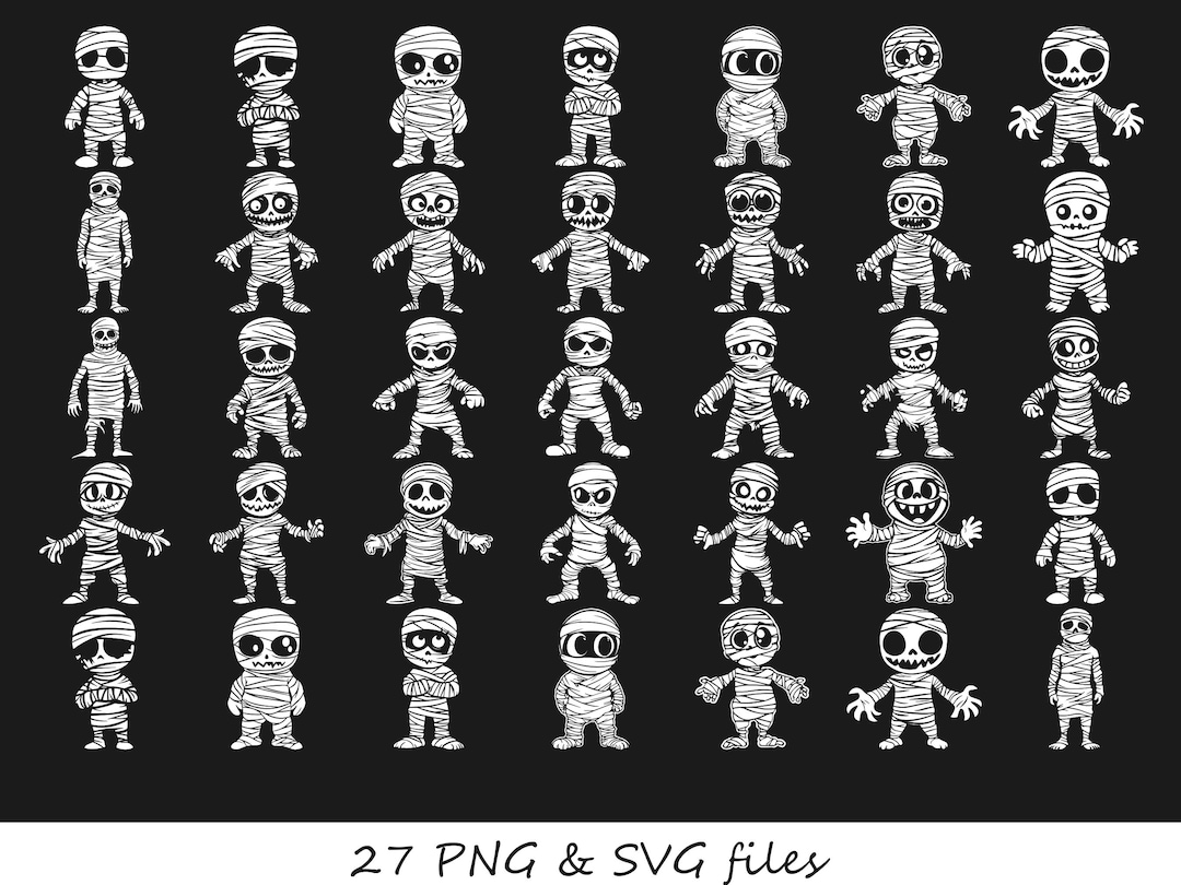 Mummy SVG, Mummy SVG Bundle, Halloween Mummy SVG, Cute Mummy Svg, Mummy ...