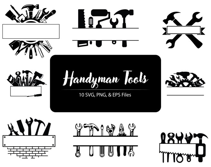 Tools Monogram SVG, Tool Box Svg, Tools Frame Svg, Father Monogram ...