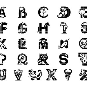 Animal Alphabets SVG, Alphabet SVG, Alphabets SVG, Letter Alphabet Svg ...