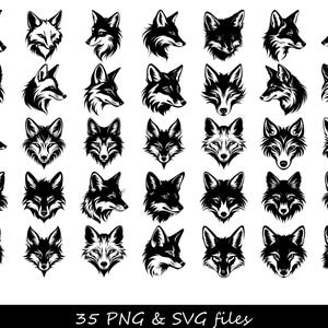 Fox SVG Bundle, Fox SVG, Fox Head SVG, Fox Face Svg, Fox Silhouette Svg ...