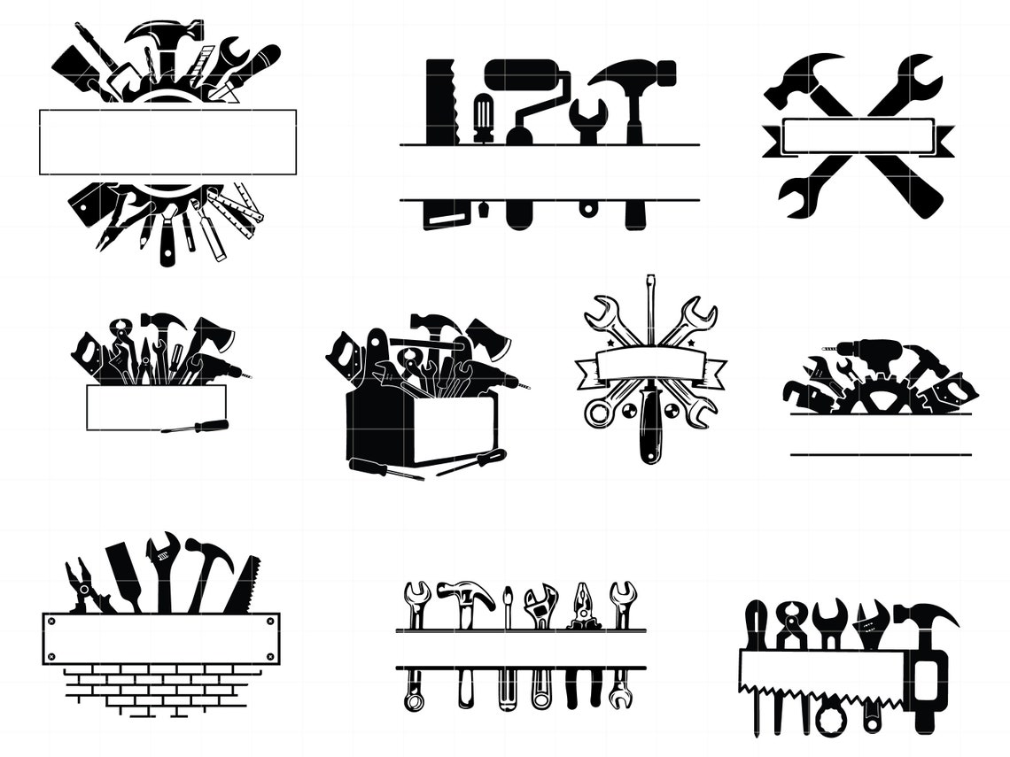 Tools Monogram Tool Box Svg Repair Tools Svg Handyman Svg - Etsy