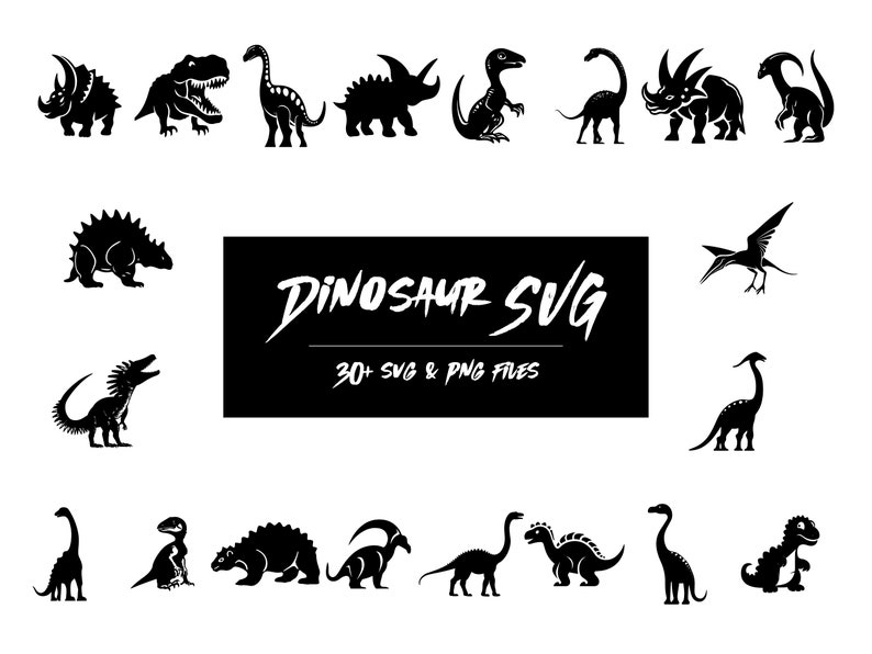 Dinosaur SVG Dinosaur Silhouette SVG Baby Dinosaur SVG - Etsy
