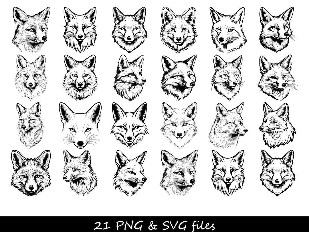 Fuchs SVG Bundle, Fuchs SVG, Fuchskopf SVG, Fuchs Gesicht svg, Fuchs ...