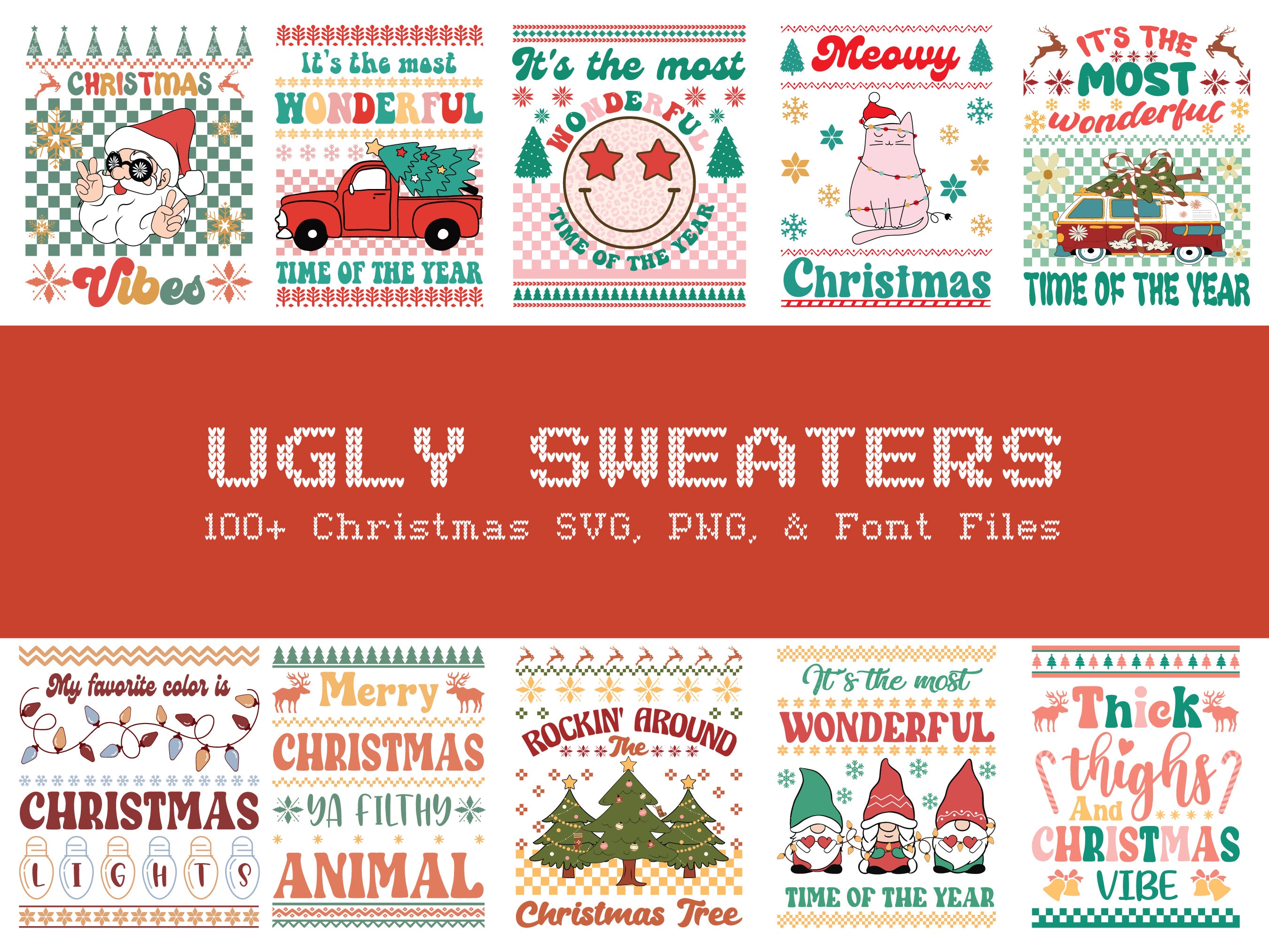 Ugly Sweater SVG Bundle, Ugly Sweater Clipart Svg, Ugly Sweater Svg ...