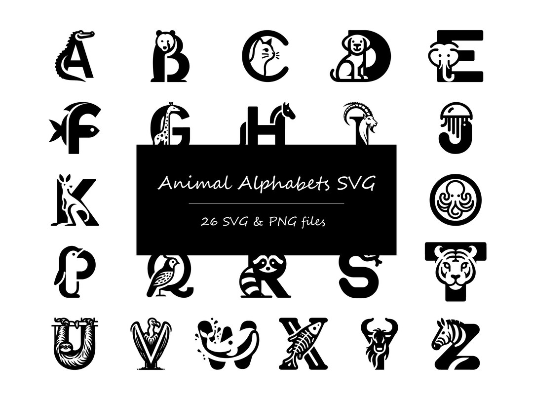 Animal Alphabets SVG, Alphabet SVG, Alphabets SVG, Letter Alphabet Svg ...