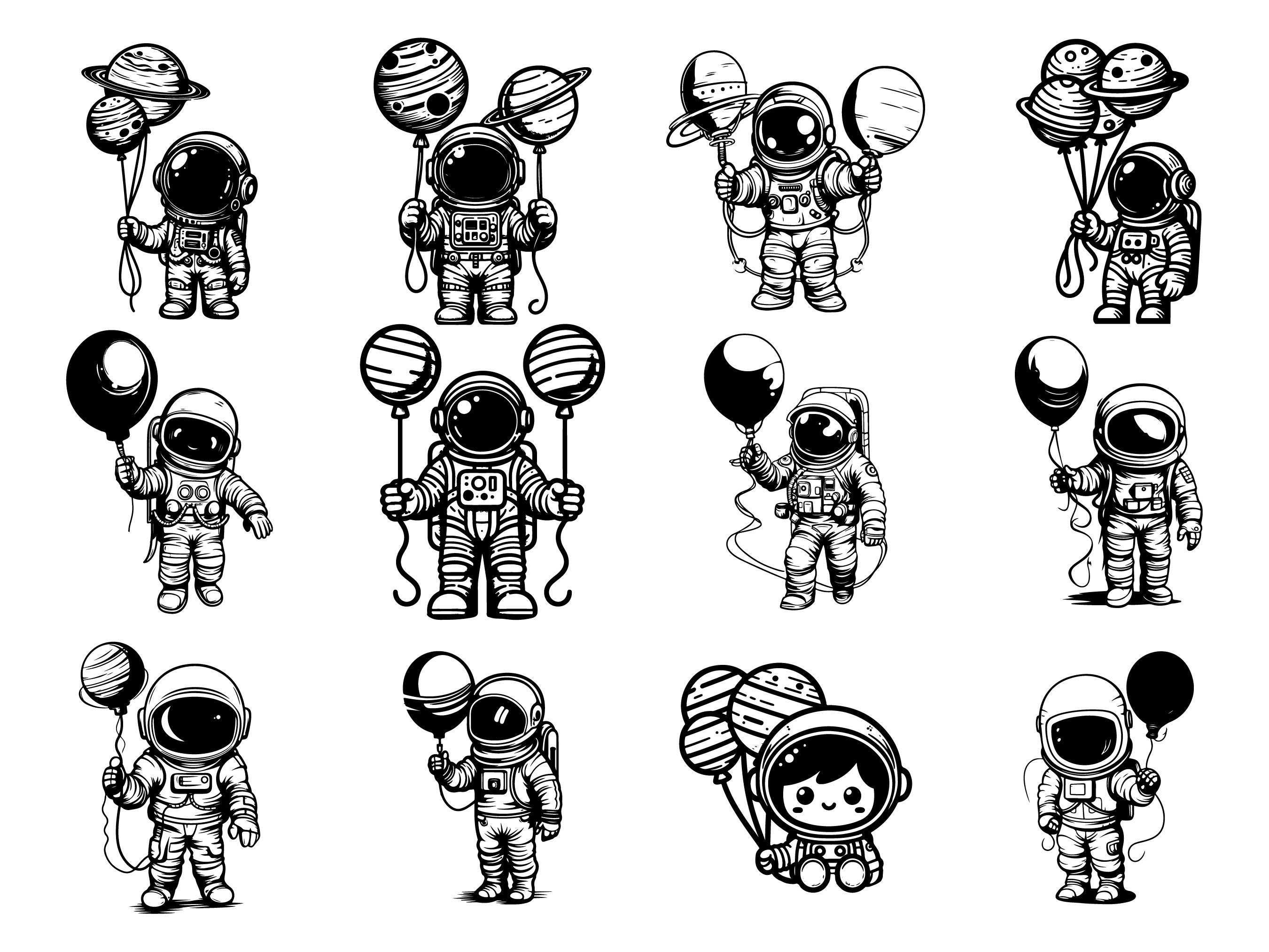 Astronaut Svg Bundle Astronaut Birthday Svg Space Svg - Etsy