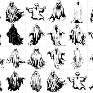 Scary Ghost SVG, Ghost Face Svg, Cute Ghost Svg, Gleeful Ghost Svg ...