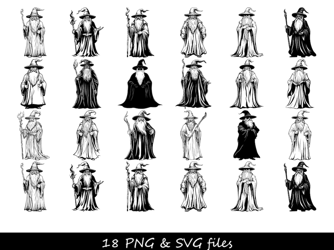 Wizard SVG, Wizard Hat SVG, Wizard Face SVG, Magic Wand Svg, Wizard ...