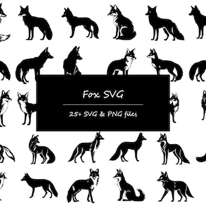 Fox SVG Bundle, Fox SVG, Fox Head SVG, Fox Face Svg, Fox Silhouette Svg ...