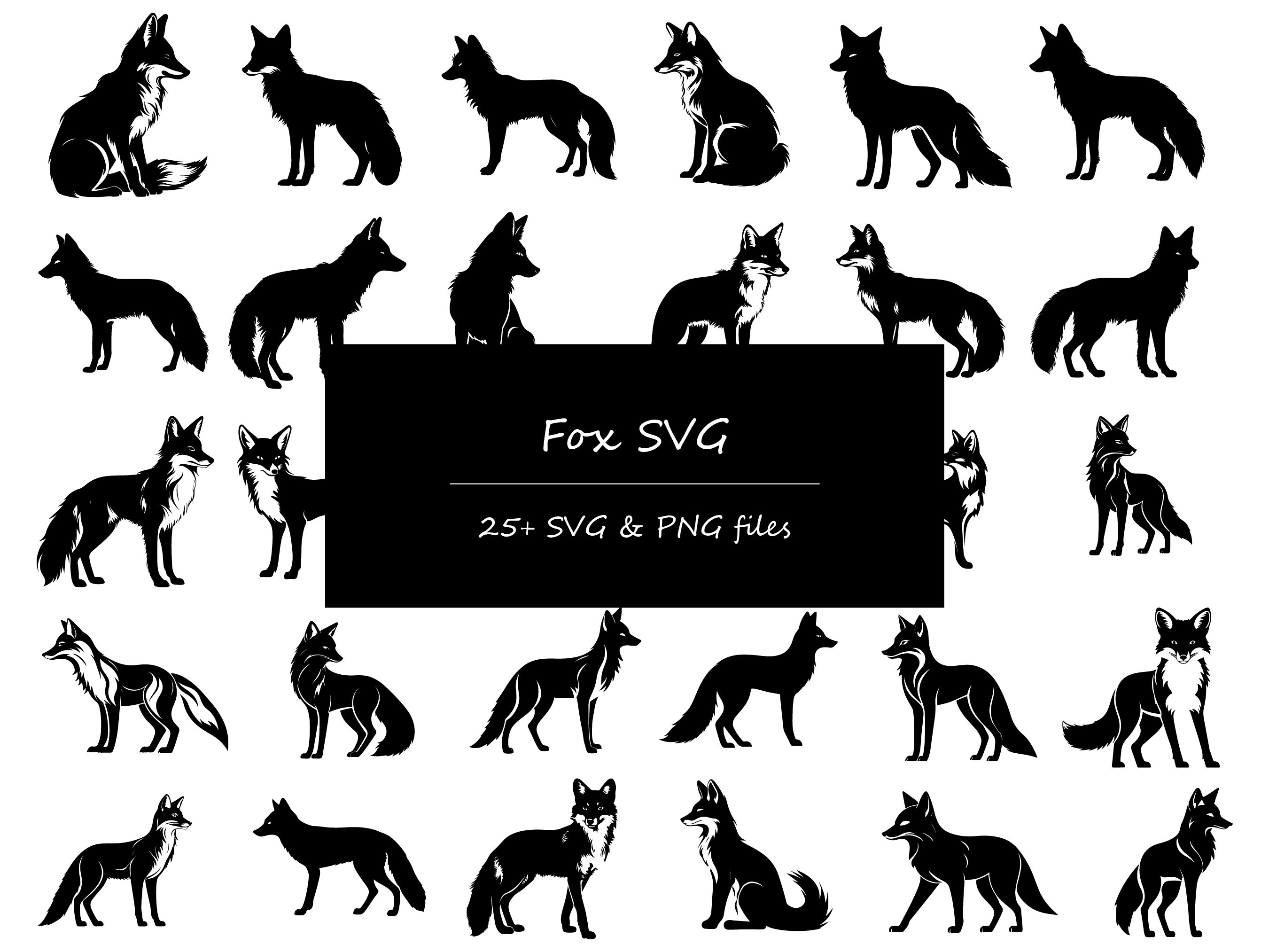 Fox SVG Bundle, Fox SVG, Fox Head SVG, Fox Face Svg, Fox Silhouette Svg ...