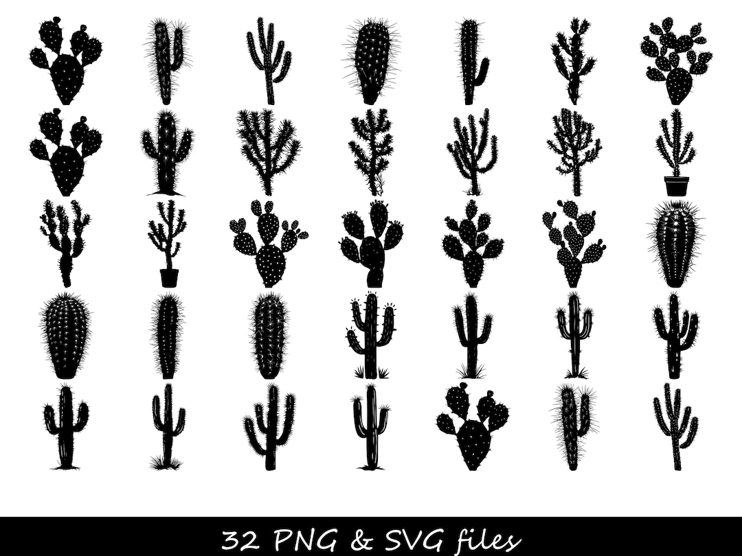 Cactus SVG, Cactus Silhouette SVG, Saguaro Cactus SVG, Cactus Tumbler ...