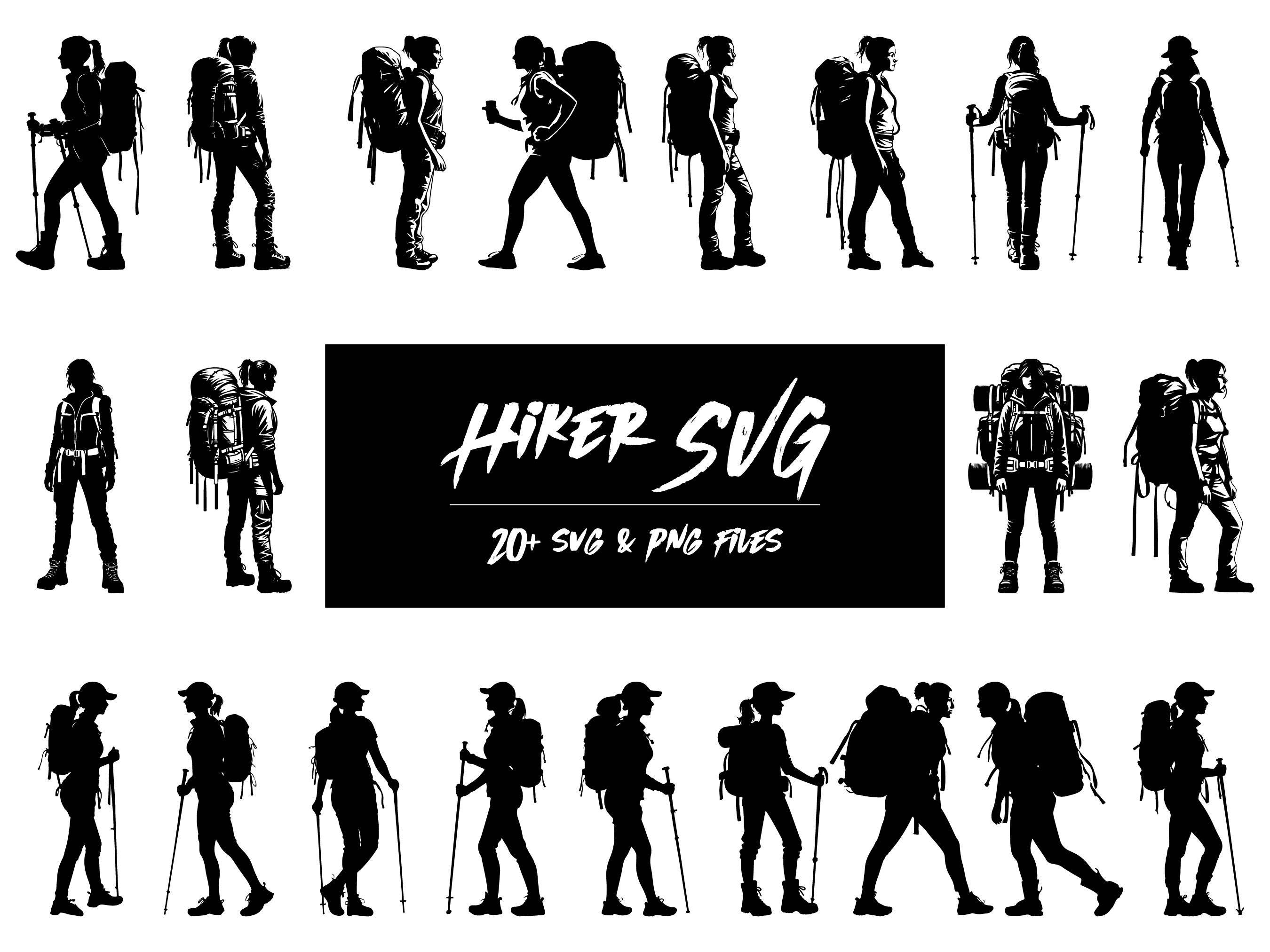 Female Hiker SVG, Hiker SVG, Hike SVG, Mountains Svg, Mountaineer Svg, Adventure Svg, Camping ...