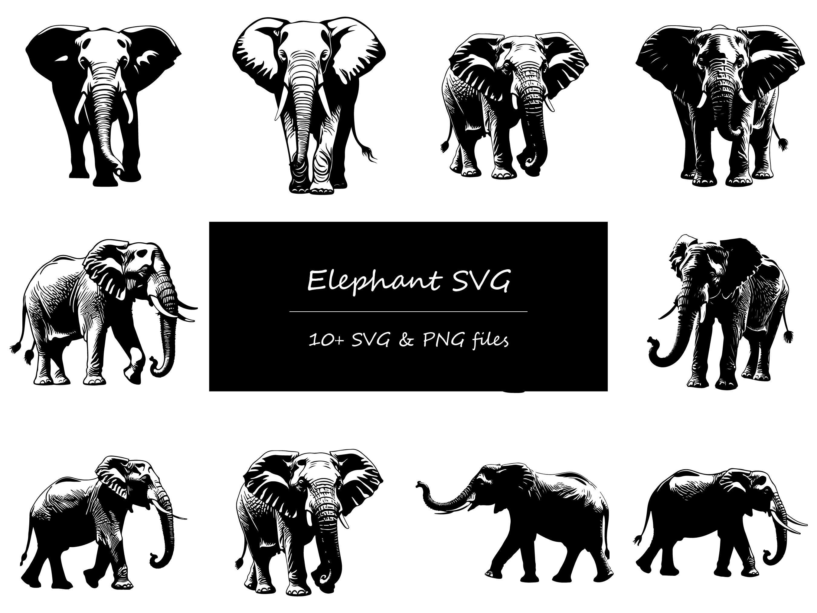 Elephant Svg, Elephant Face SVG, Elephant Mandala SVG, Elephant ...