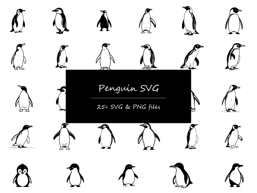 Penguin SVG Bundle, Penguin SVG, Christmas Penguin SVG, Penguin ...