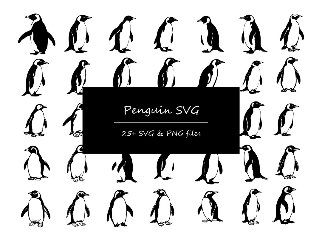 Penguin SVG Bundle, Penguin SVG, Christmas Penguin SVG, Penguin ...