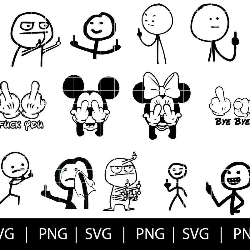 Middle Finger Svg - Etsy