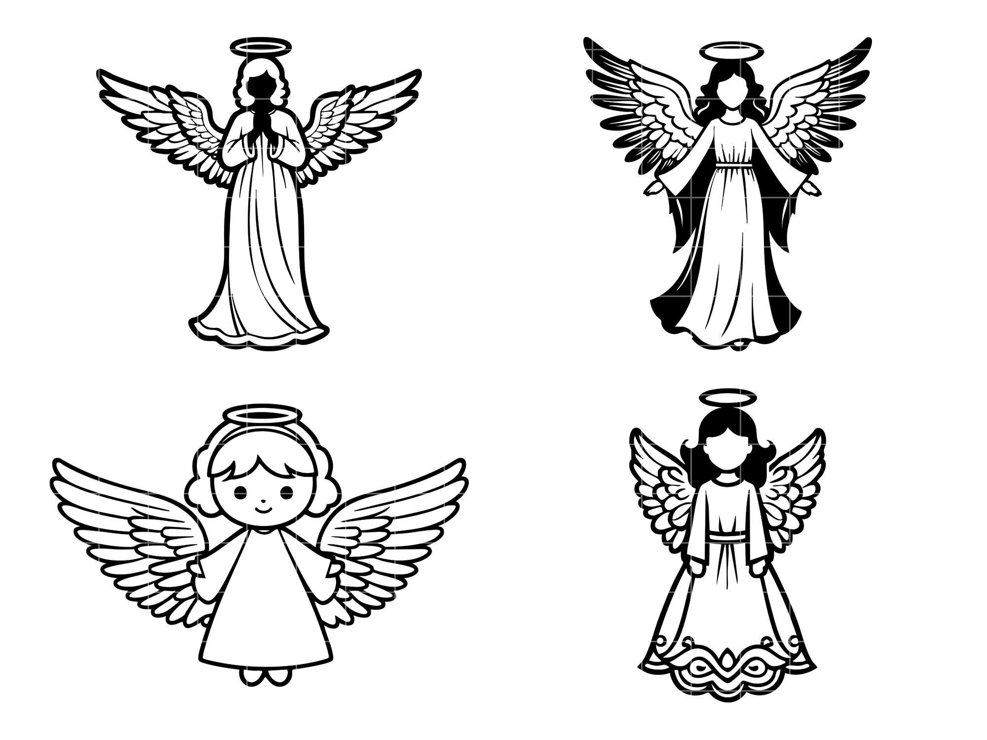 Angel SVG, Christmas Angel SVG, Nativity SVG, Angel Wings Svg, Angel ...