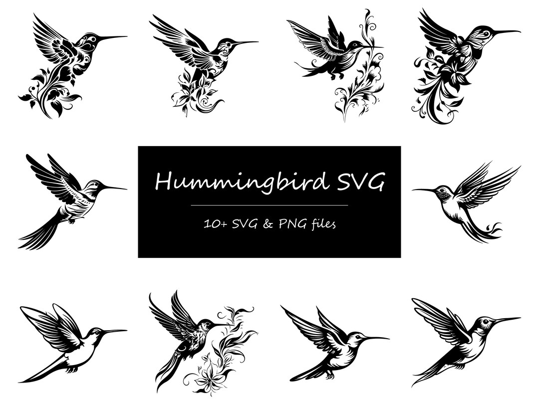 Hummingbird SVG, Bird SVG, Hummingbird Silhouette SVG, Hummingbird ...