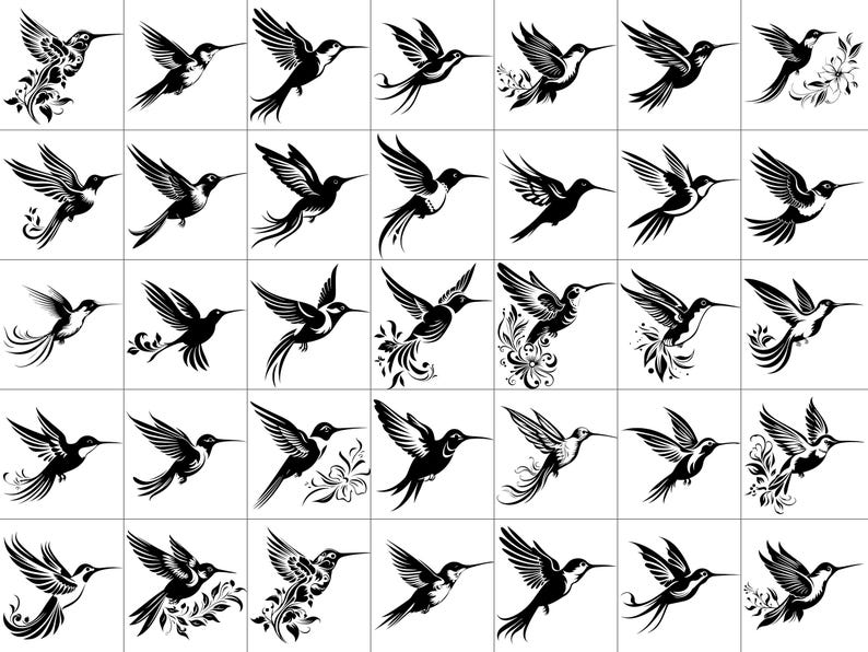 Hummingbird SVG, Bird SVG, Hummingbird Silhouette SVG, Hummingbird ...